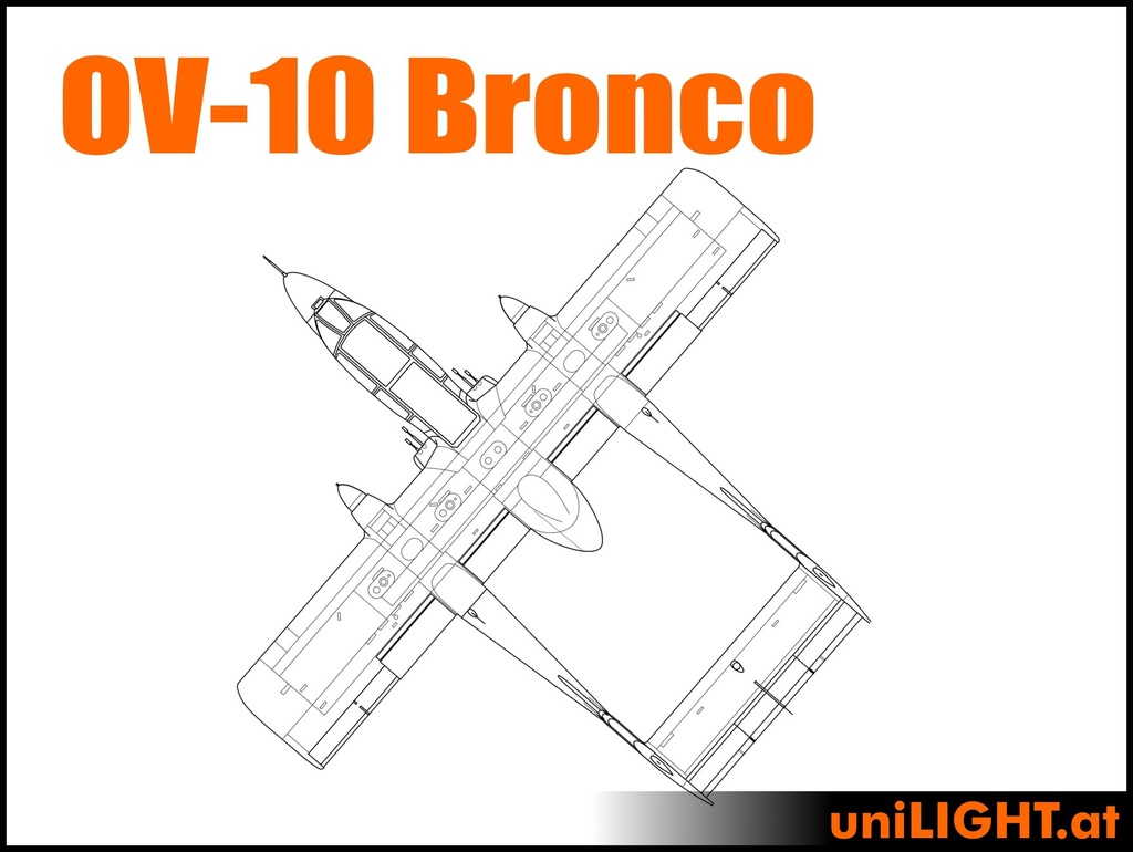 Rockwell OV-10 Bronco (1:3, 4m, CIVIL/SPORT) | uniLIGHT.at